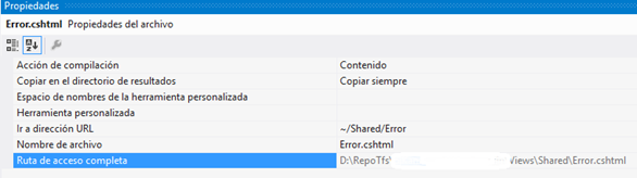 Error.cshtml, Con Error ( :p) , al publicar.