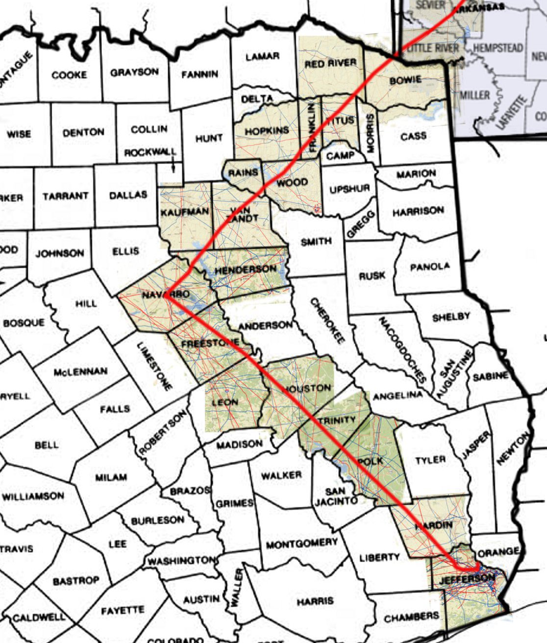 BillHustonBlog: Exxon Mobil Pegasus Pipeline Map