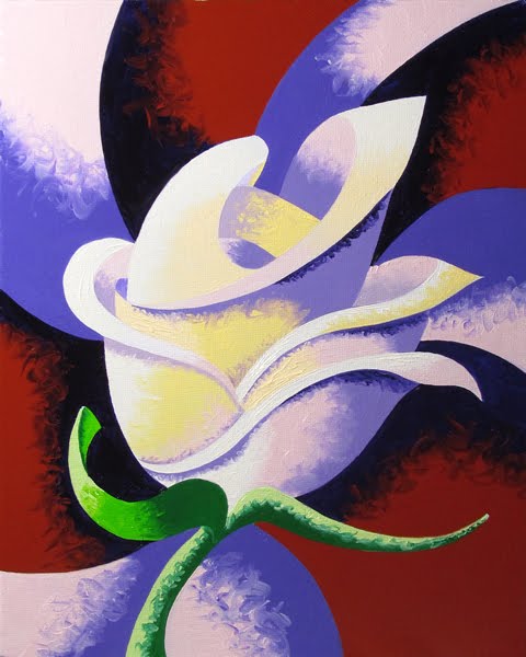 Daily Painters Abstract Gallery: Mark Webster - Abstract Geometric Rose ...
