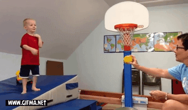 CUTE TODDLER BASKETBALL DUNKING FAIL