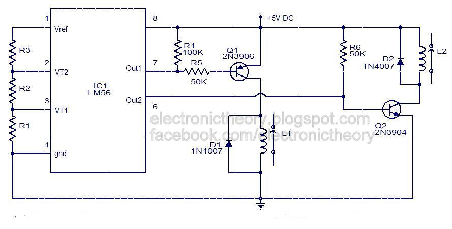 Simple Electronic Thermostat using IC LM56