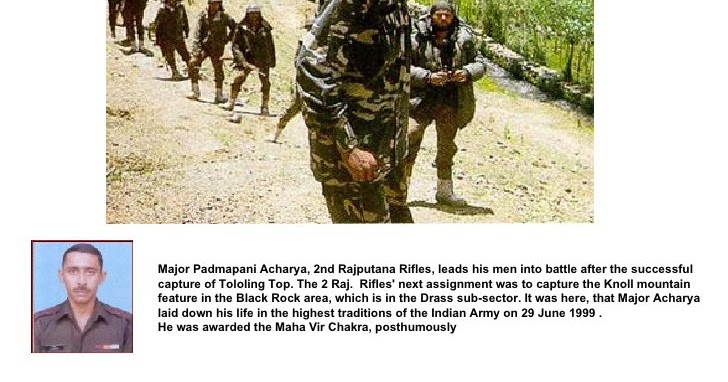 Major Padmapani Acharya – Martyred At The Battle of Tololing (Kargil)