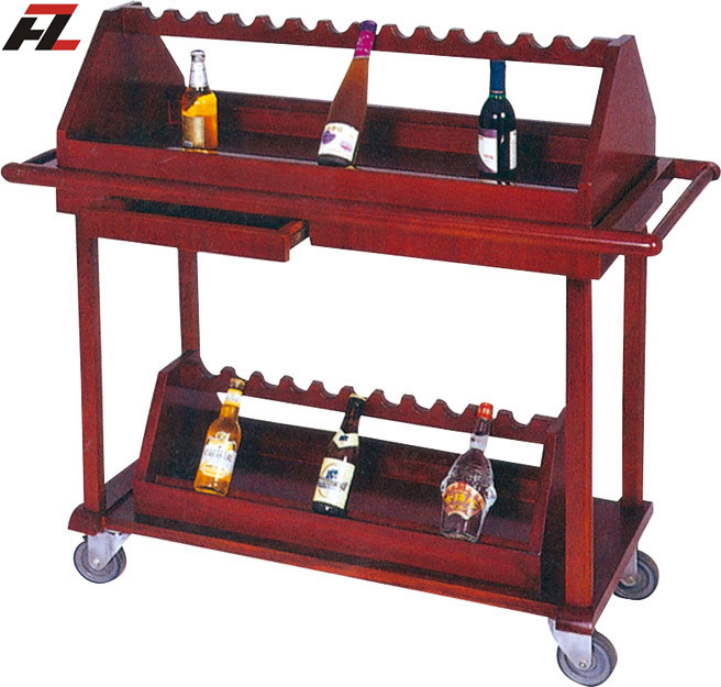 China hotel supplies manufacturer: Four Wheels Liquor Display Trolley ...