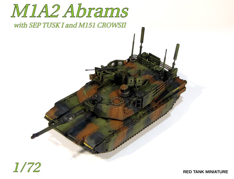 Gulumik Military Models: M1A2 ABRAMS SEP TUSK I & M151 CROWS II 1/72