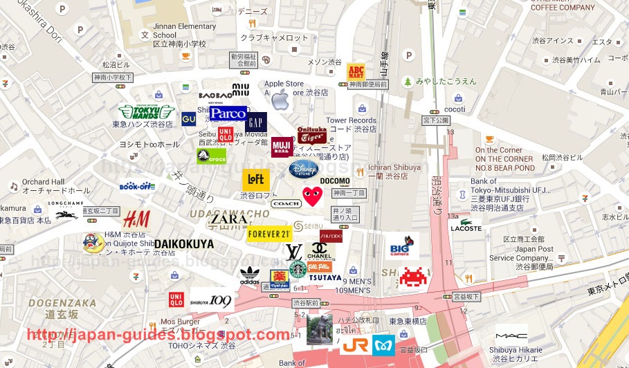 Shibuya map