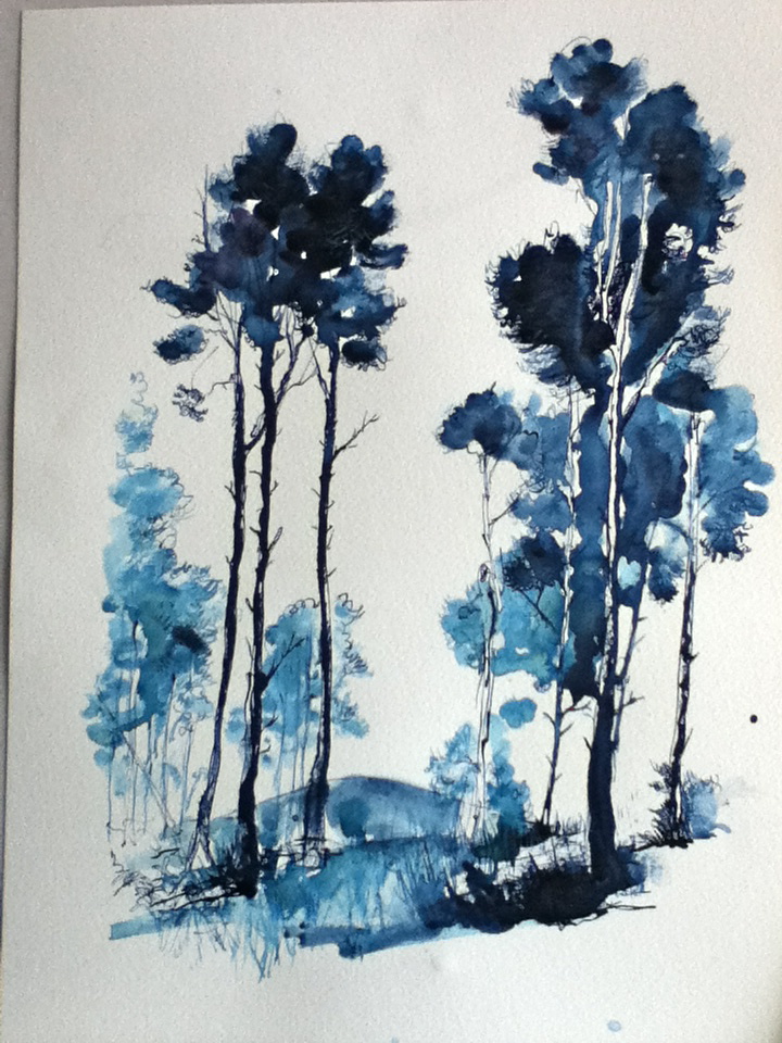 Artists' Journal Workshop: Indigo blue