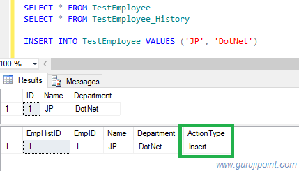 Trigger In SQL Server - Insert Update Delete In Single Trigger With Example ~ Guruji Point ...