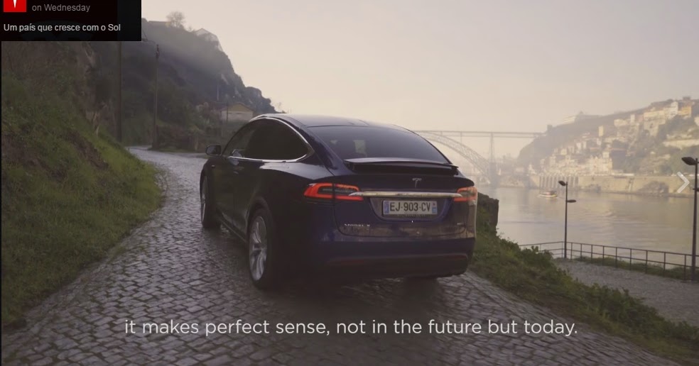 Tesla publica vídeo de Portugal - "um país que cresce com o Sol ...