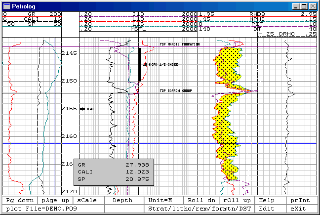 Jendela Explorasi: SP logging