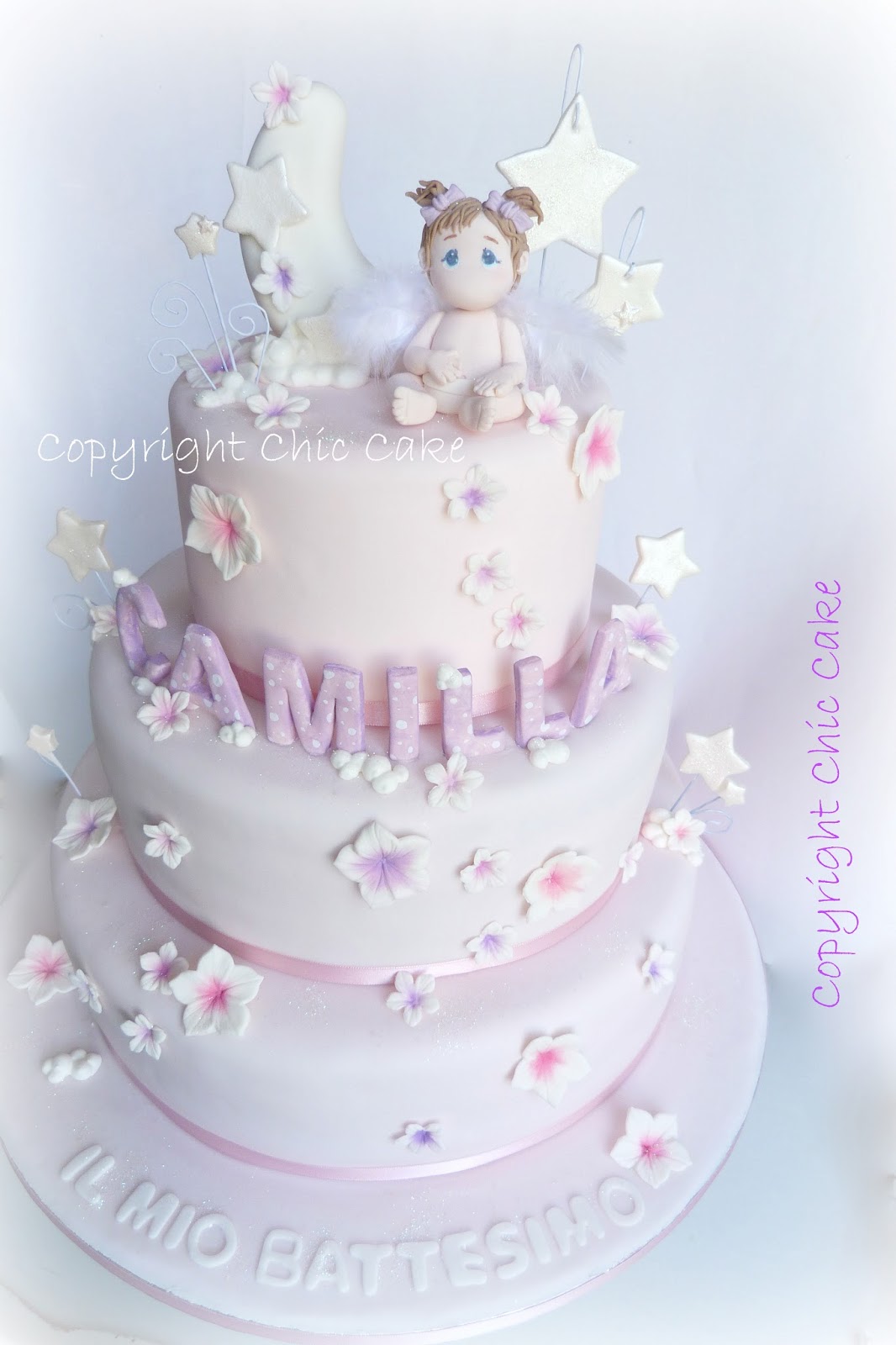 Torta Battesimo Bimba - Il Paradiso in Fiore di CAMILLA da Chic Cake su ...