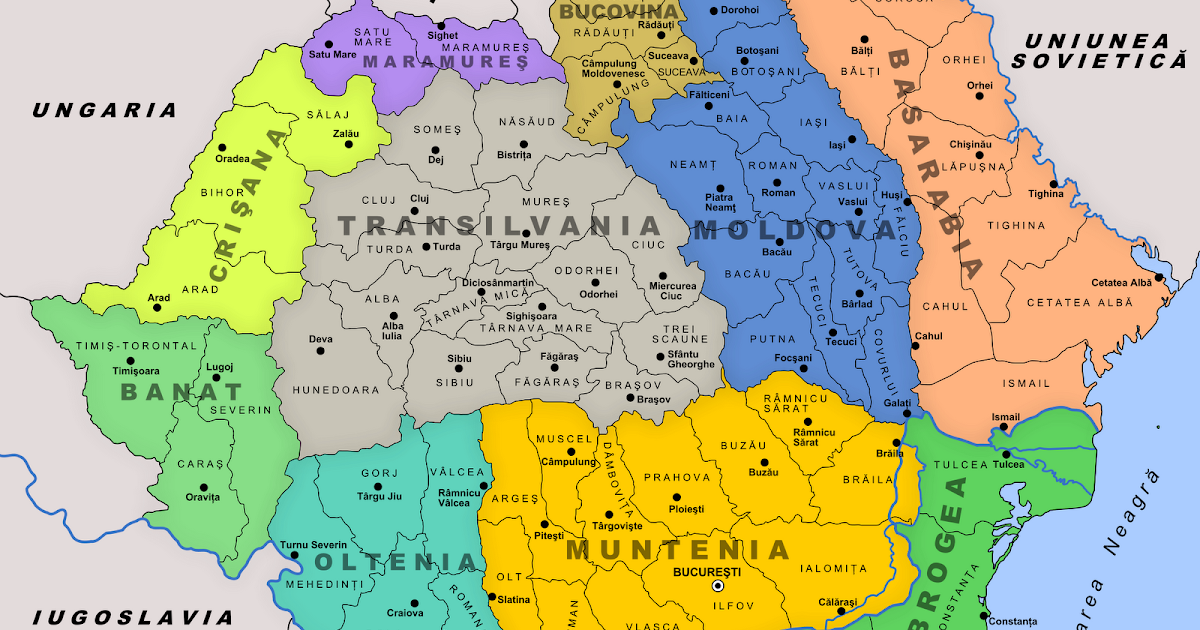PLANETA ILUZIILOR: Harta României / Regiuni istorice