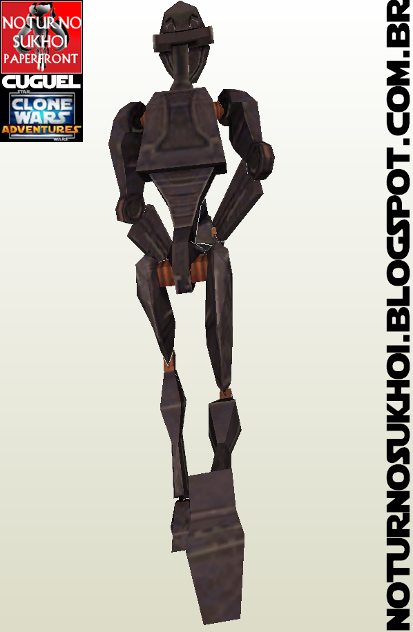 Noturno Sukhoi: Star Wars BX- Droid Commando_Papercraft