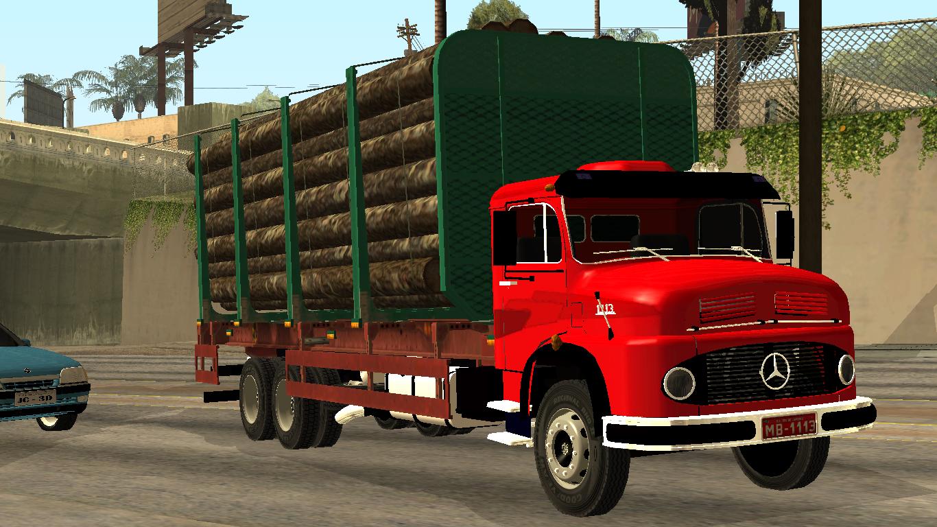 GTA San Andreas - Carros Brasileiros: Mercedes Benz MB 1113 e MB 1519 Chassis Trucado em um ...