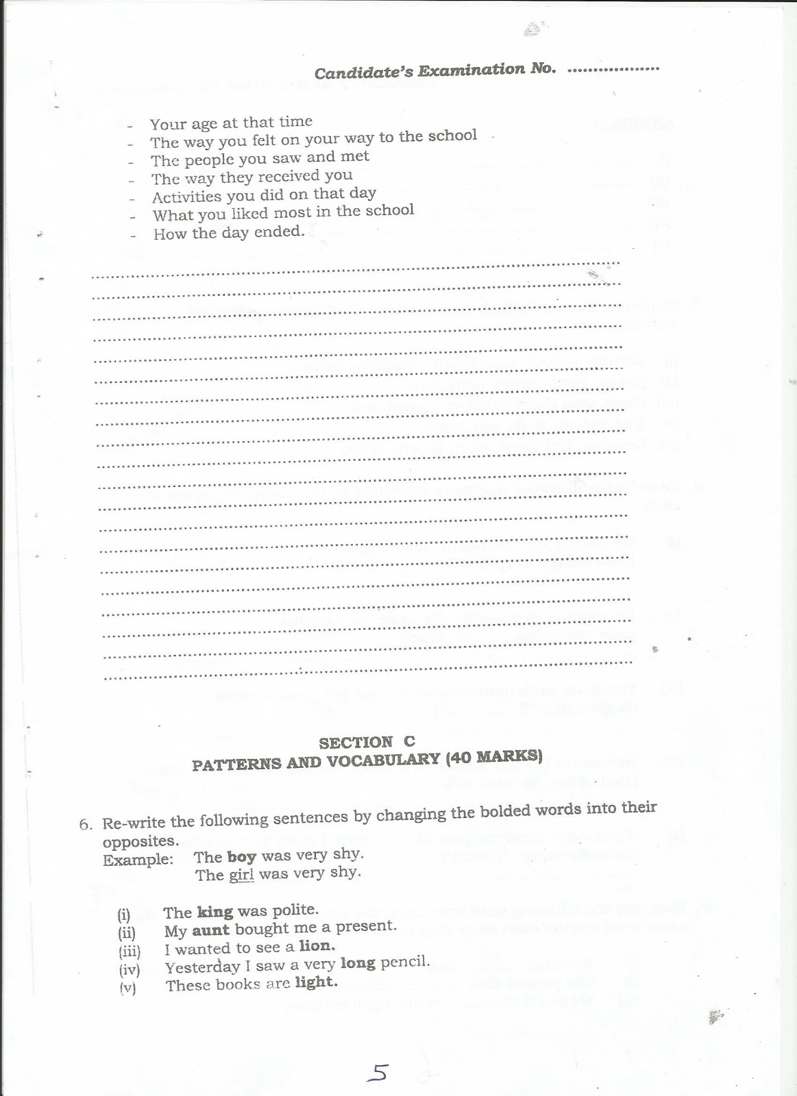 FORM TWO STUDY NOTES & PAST PAPERS BLOG: ENGLISH LANGUAGE--FORM TWO ...