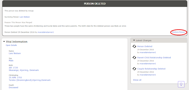 Bound to My Heart: How to Restore Deleted People in Family Search