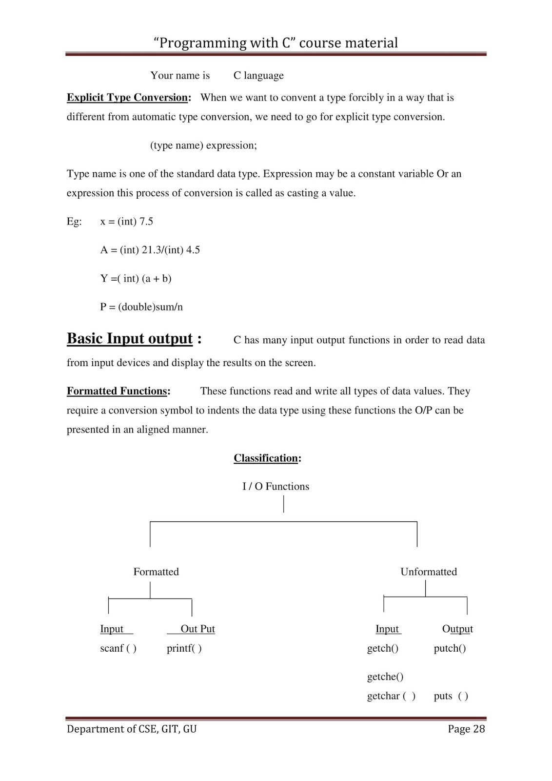 Dr. Mrinal Paliwal Blog: Basic Program Structure and Operators