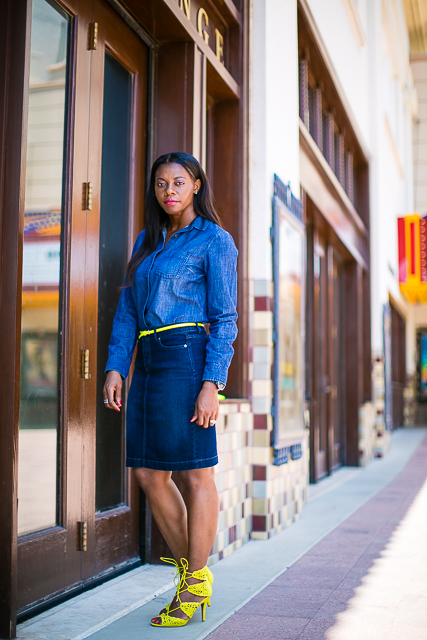 Denim on Denim & Neon! - Hello Yvonne