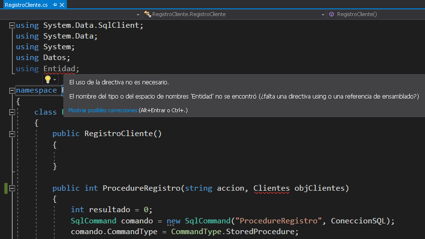 Base De Datos Ii Espacios De Nombre System Data Sqlclient