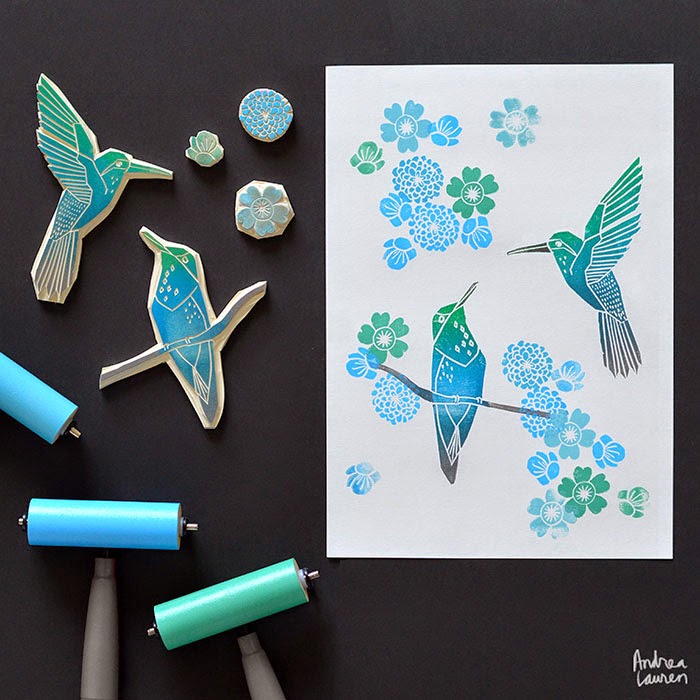Ink Print Repeat by Andrea Lauren: Block Printing Stamps by Andrea Lauren