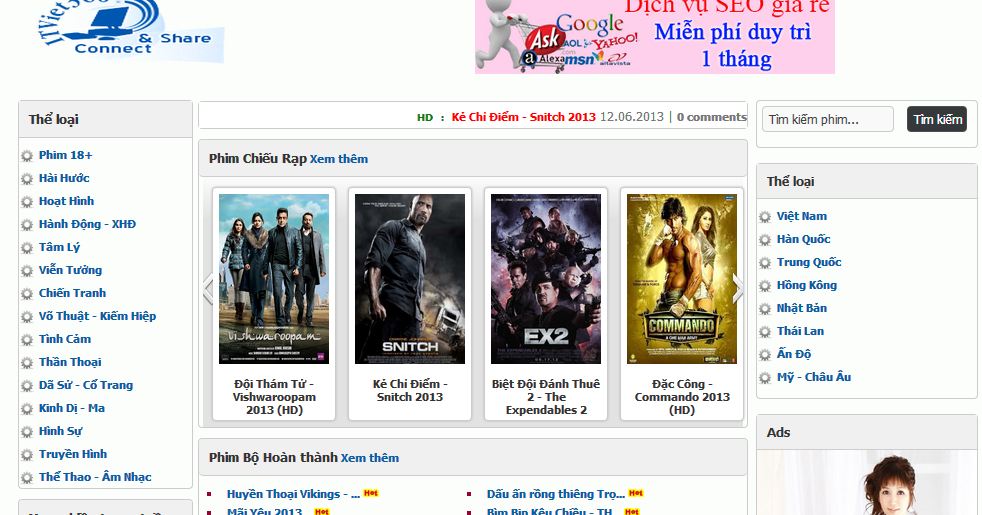 Template xem phim Online cực đẹp cho Blogspot