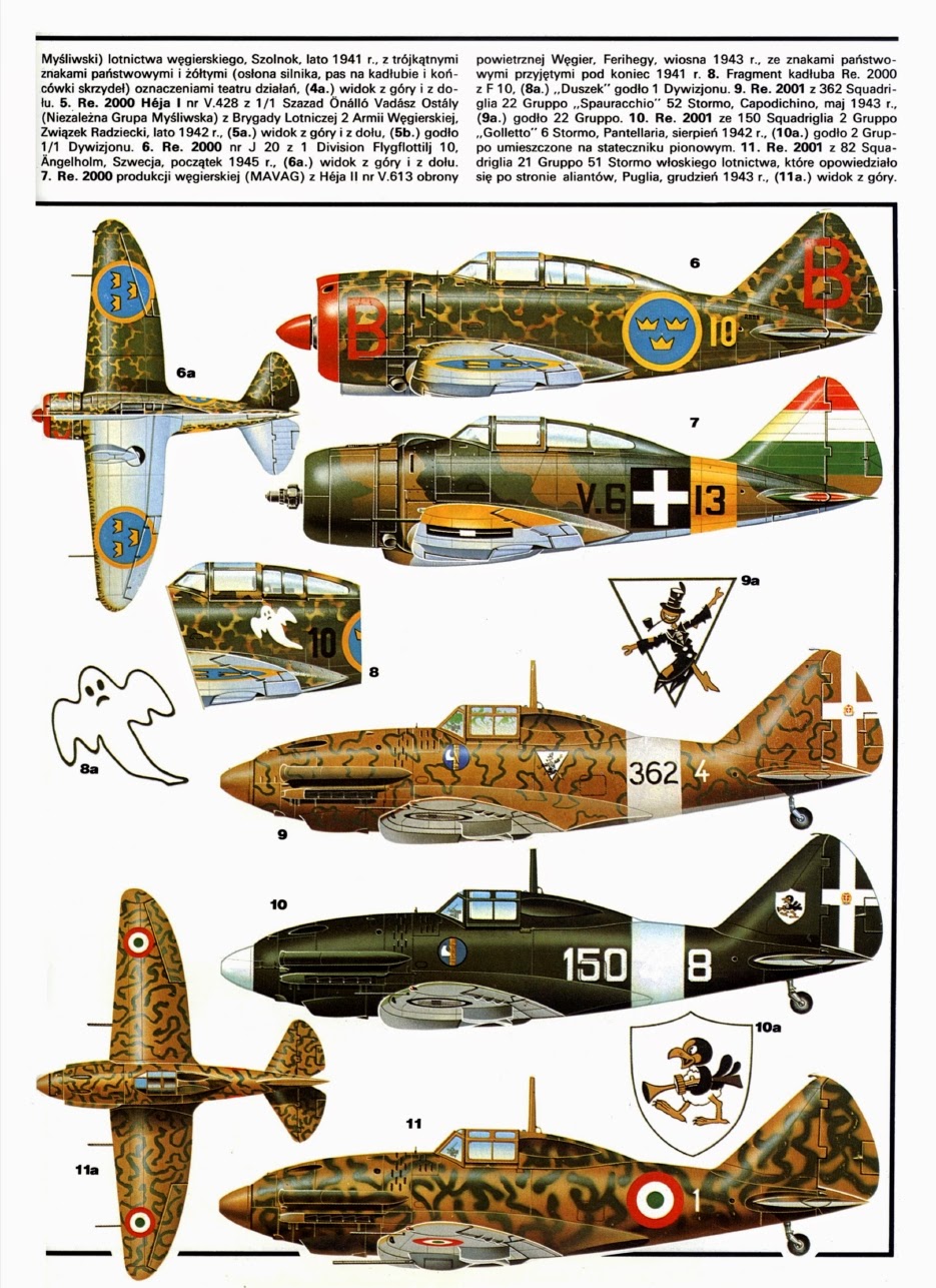 Italian Aircraft of WWII: Italian Camo 4 - Reggiane Re 2000/2001 Falco