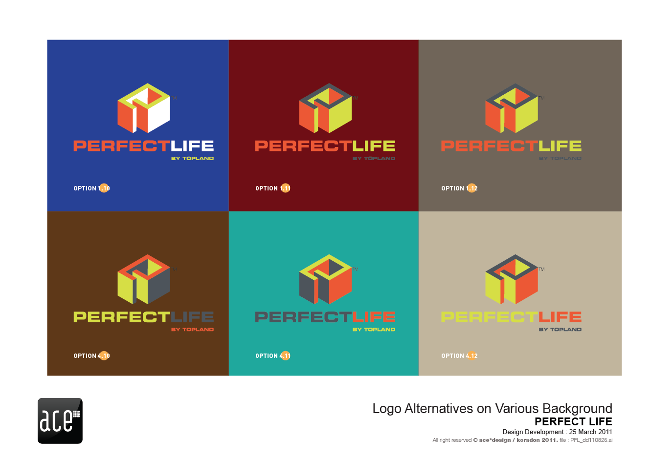 ace*design / koradon: Perfect Life Logo Design Development#01