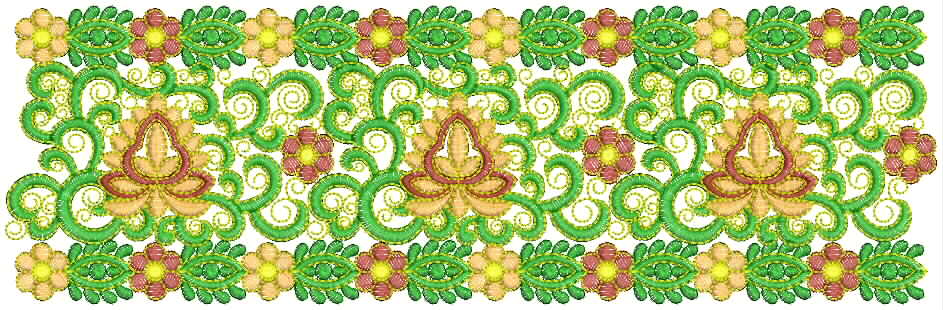 EmbDesignTube: Fancy Lace Embroidery Design Download