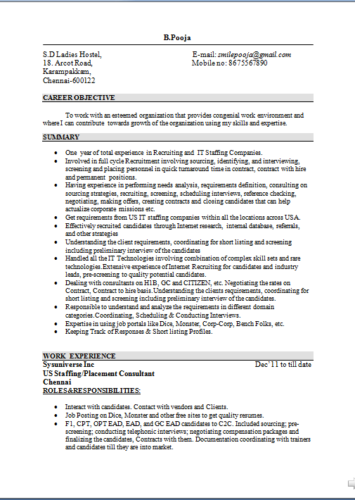 sample matrimonial biodata - Resume