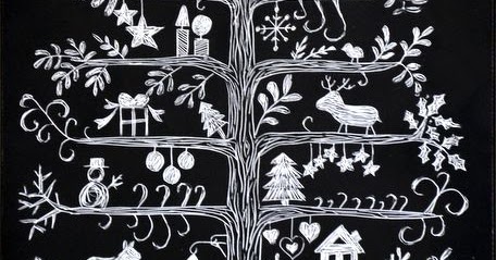 Content in a Cottage: Christmas Tree Woodcut