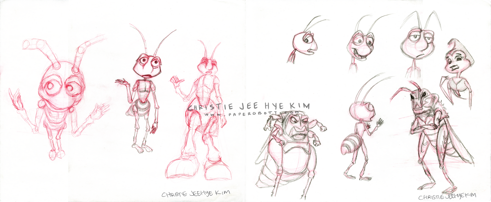 PAPEROBOTT: Sketches: Tangled and A Bug's Life