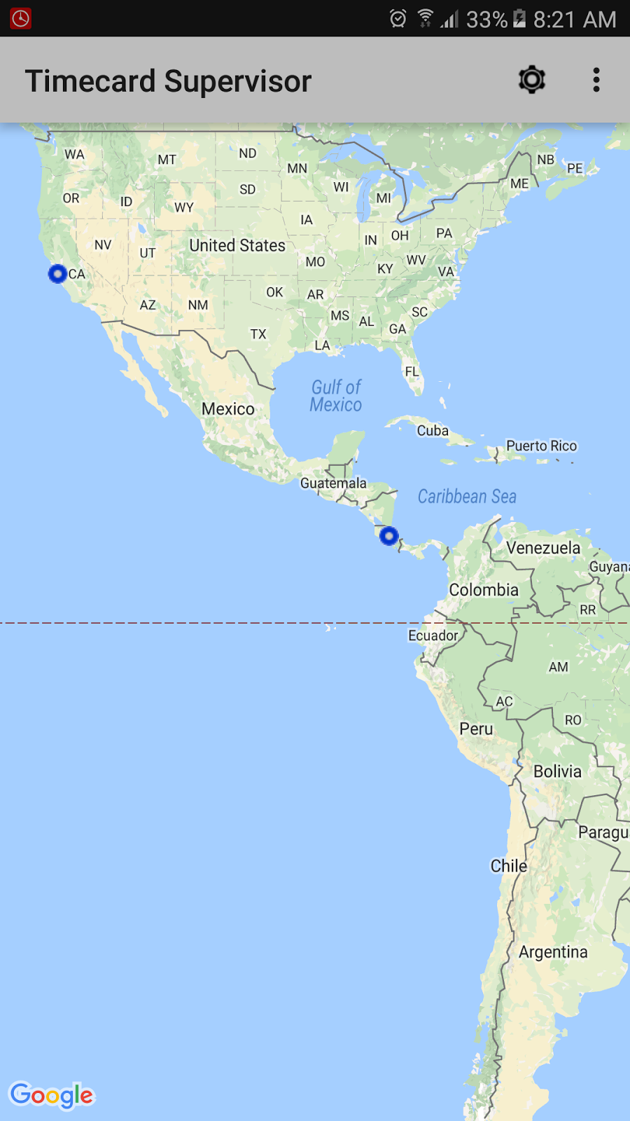 Econz Wireless: Timecard GPS Supervisor App