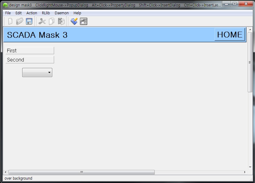 pvbrowser (opensource SCADA) 정리: pvdevelop 프로젝트 -UI 편집 방법 - Toolbox 위젯 사용법