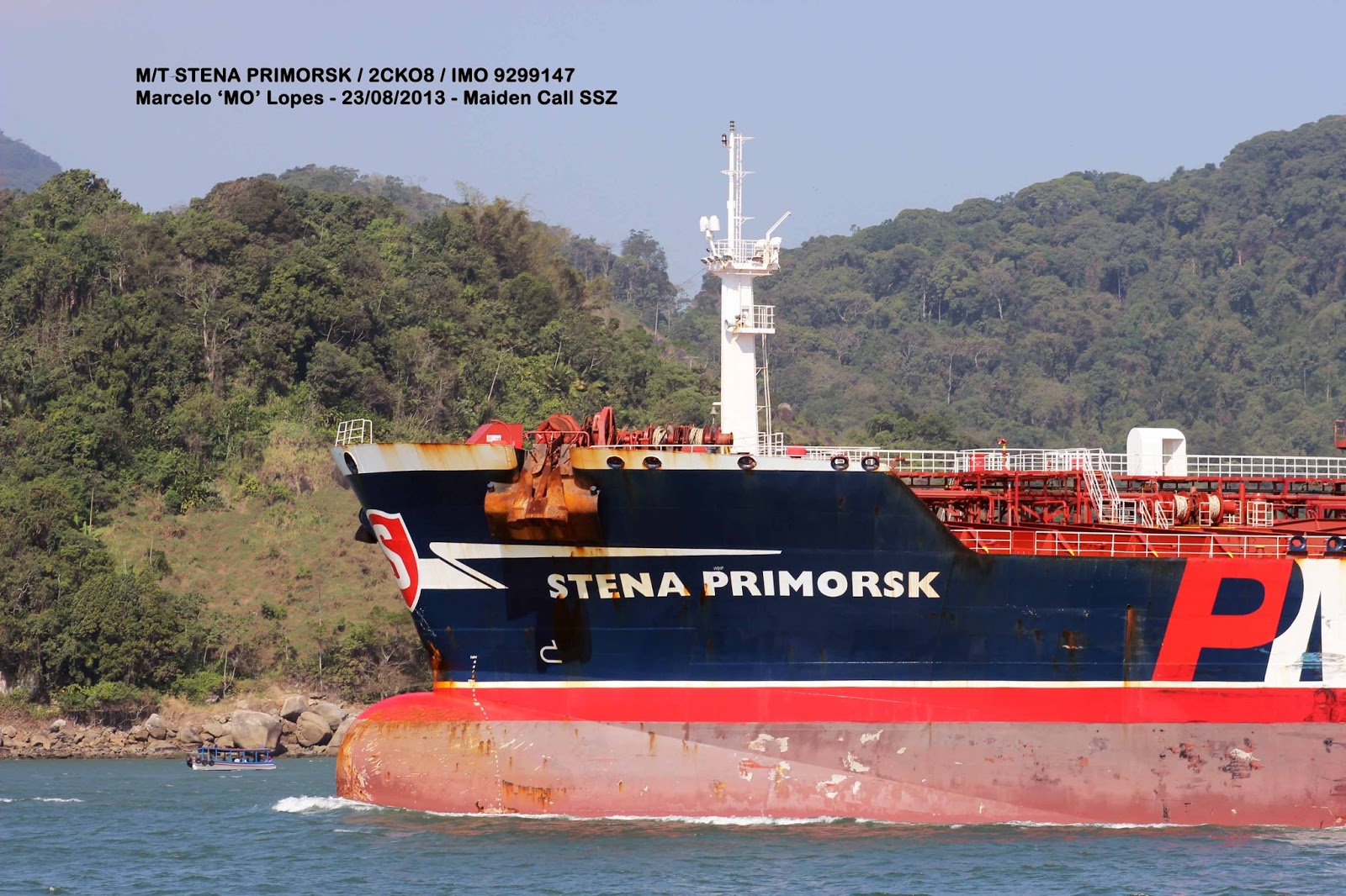 Santos Shiplovers: M/T Stena Primorsk / 2CKO8 - Maiden call Santos of a Stena's PMax class vessel