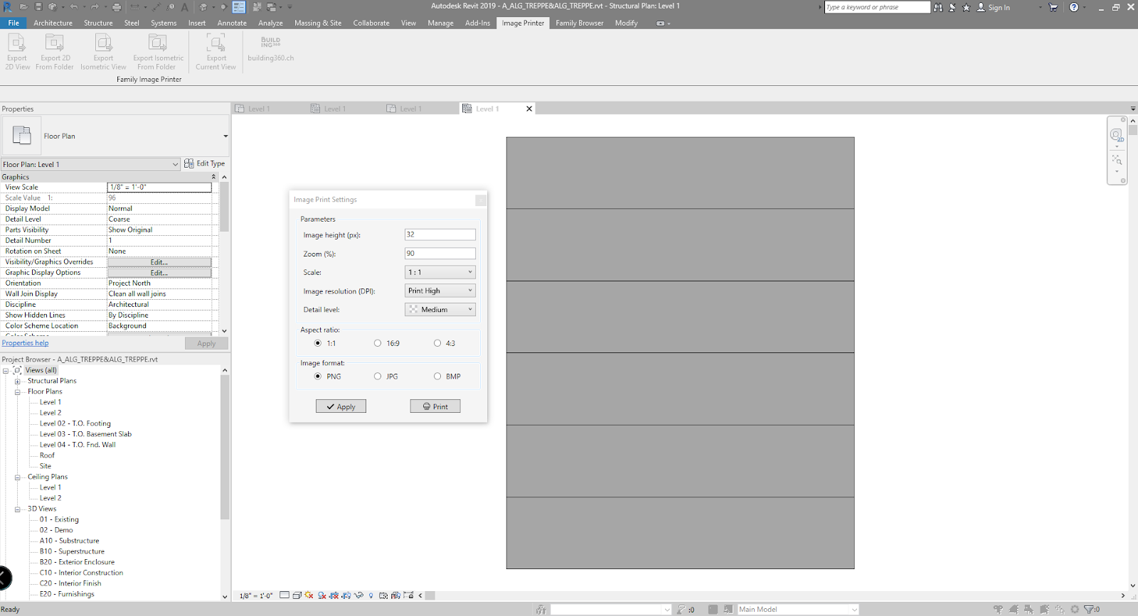 Revit Add-Ons: Image Printer – Export Current View to Popular Image ...