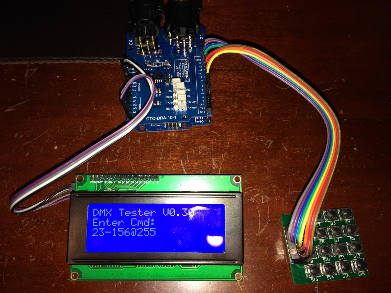 DMXTester: Arduino DMX Tester - Inexpensive Tester for Sending DMX-512