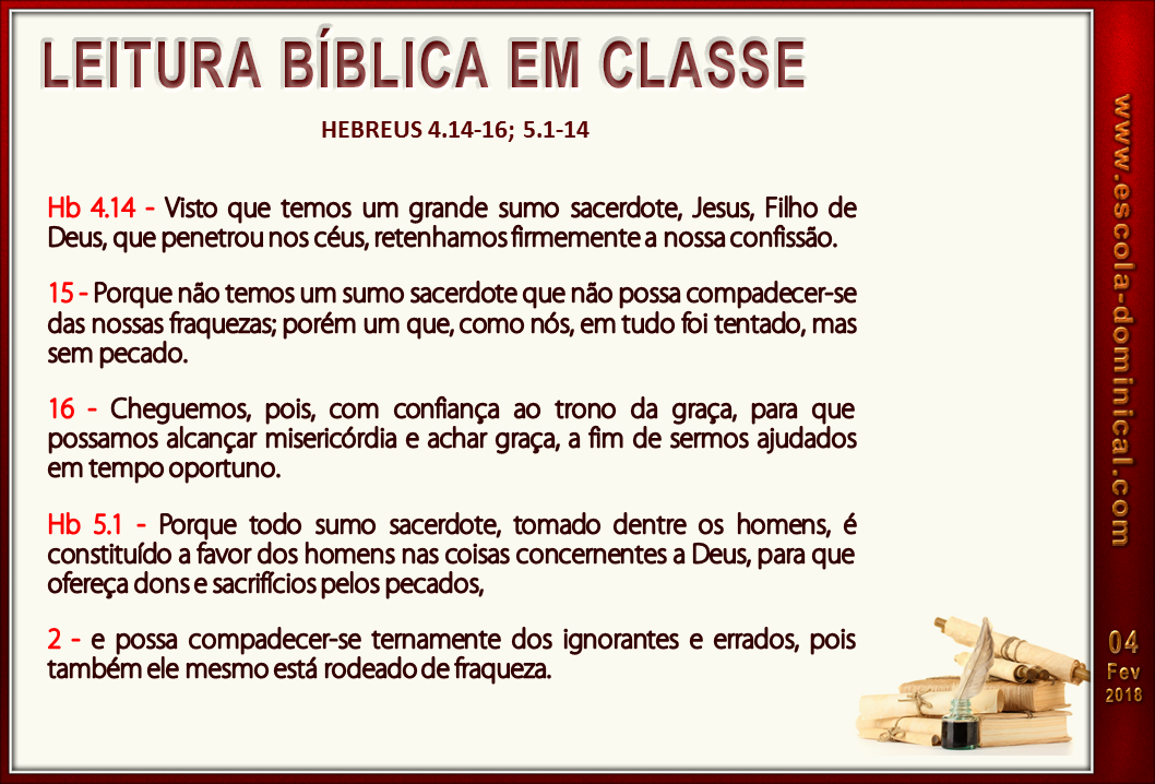 Adalia Helena: Slides: Lição 5 - Cristo é Superior a Arão e à Ordem ...