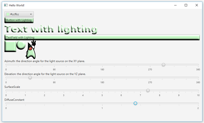 Java Buddy Interactive Demo Of Javafx Lighting Effect Of Lightdistant 2281