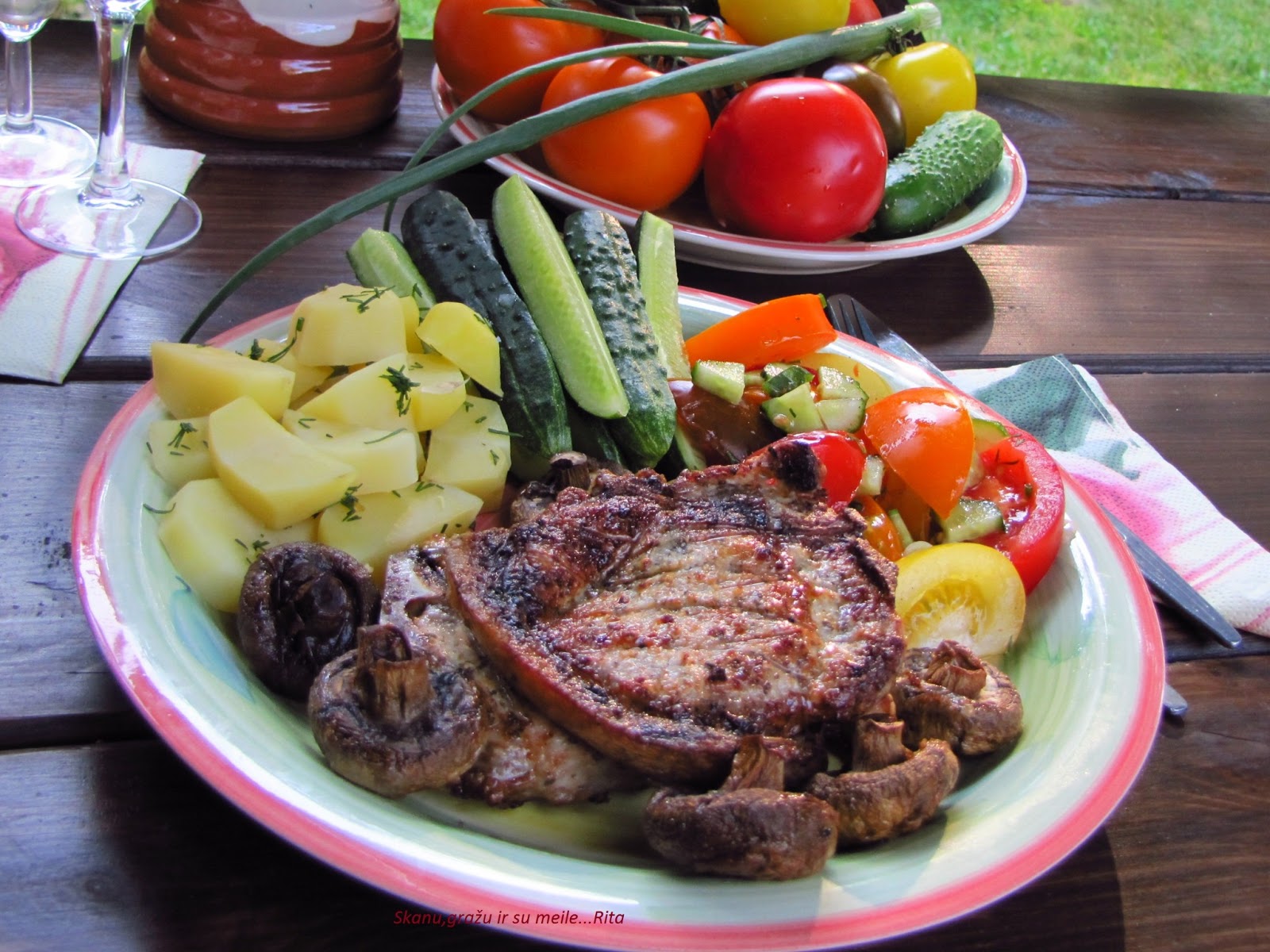 Ritos receptai : Karbonadas ant grotelių