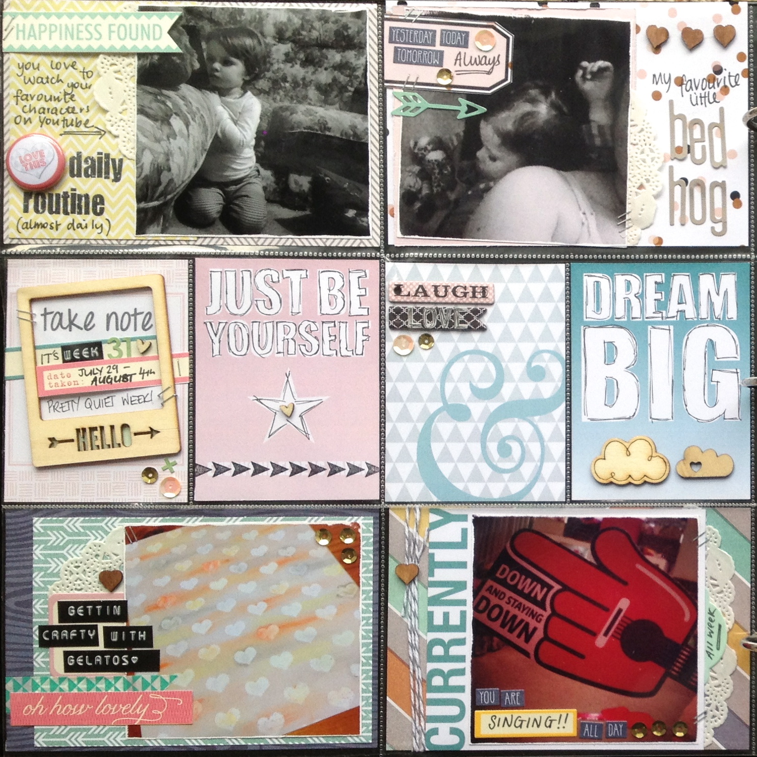 Gettin her craft on...: Project Life Week 31 - Life Paper Scrapbook
