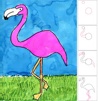 How to Draw a Flamingo - Art Projects for Kids
