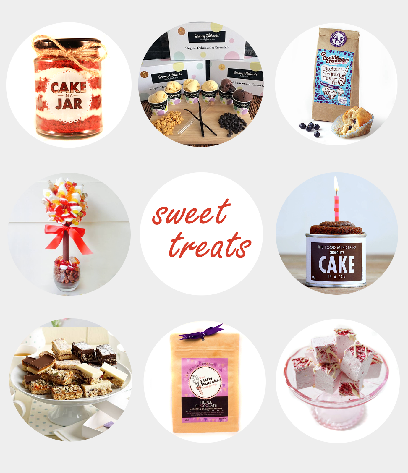 say it says: Handmade favourites - sweet treats