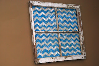 smith party of four: DIY Shabby Chevron Window