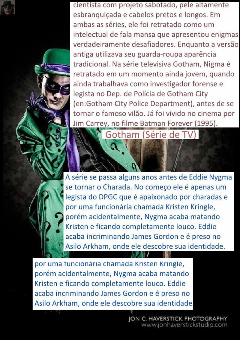 CONHEÇA A HISTORIA Do CHARADA VILÃO DO BATMAN DC COMICS