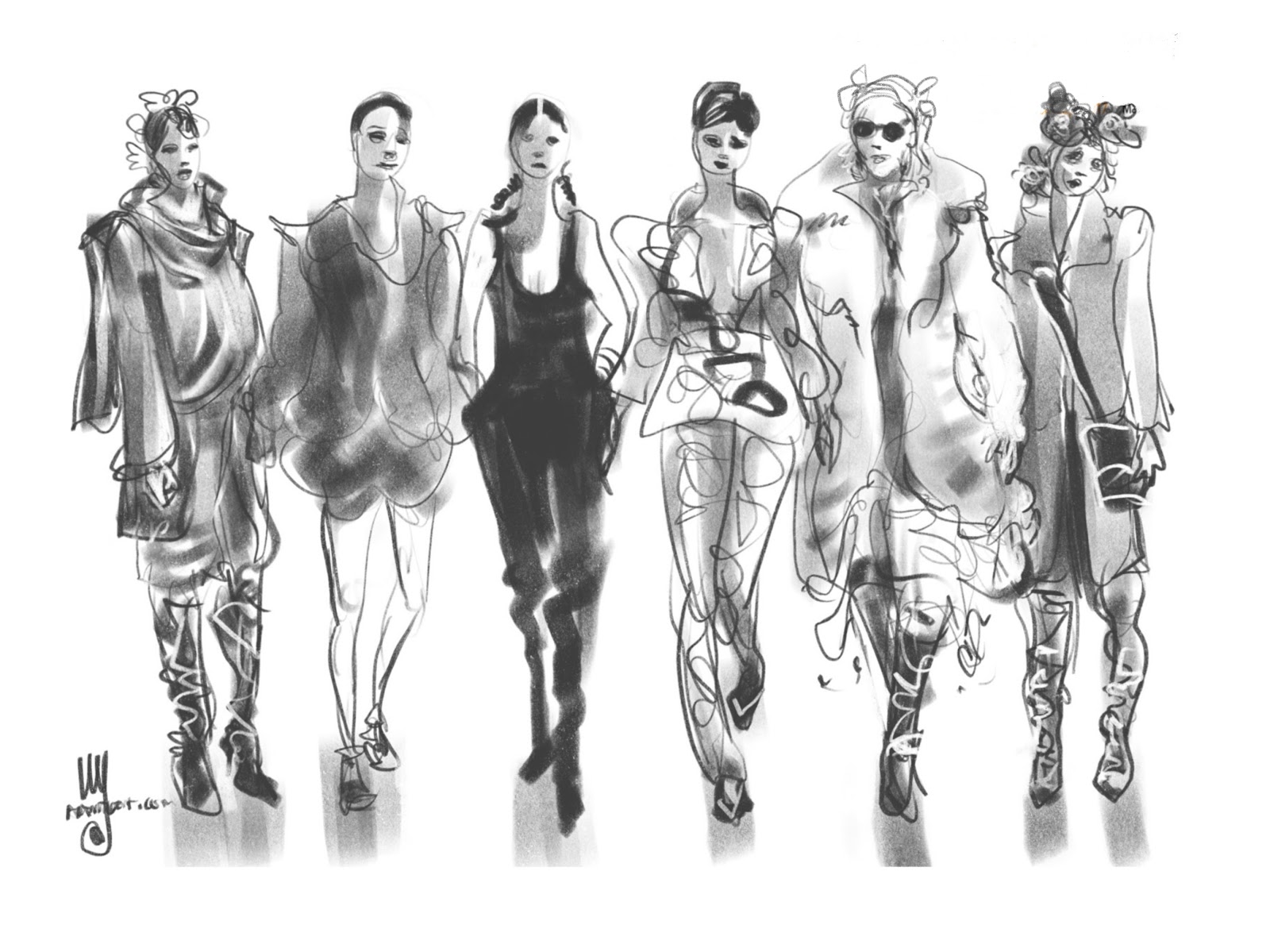 Gesture Drawings: From the catwalk [people]