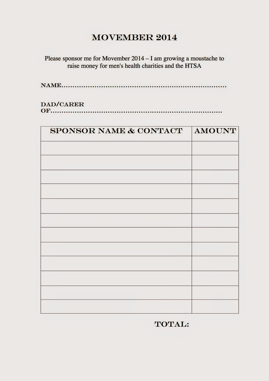 HTSA: Calling All HTS Dads! Join Our Movember Hijack