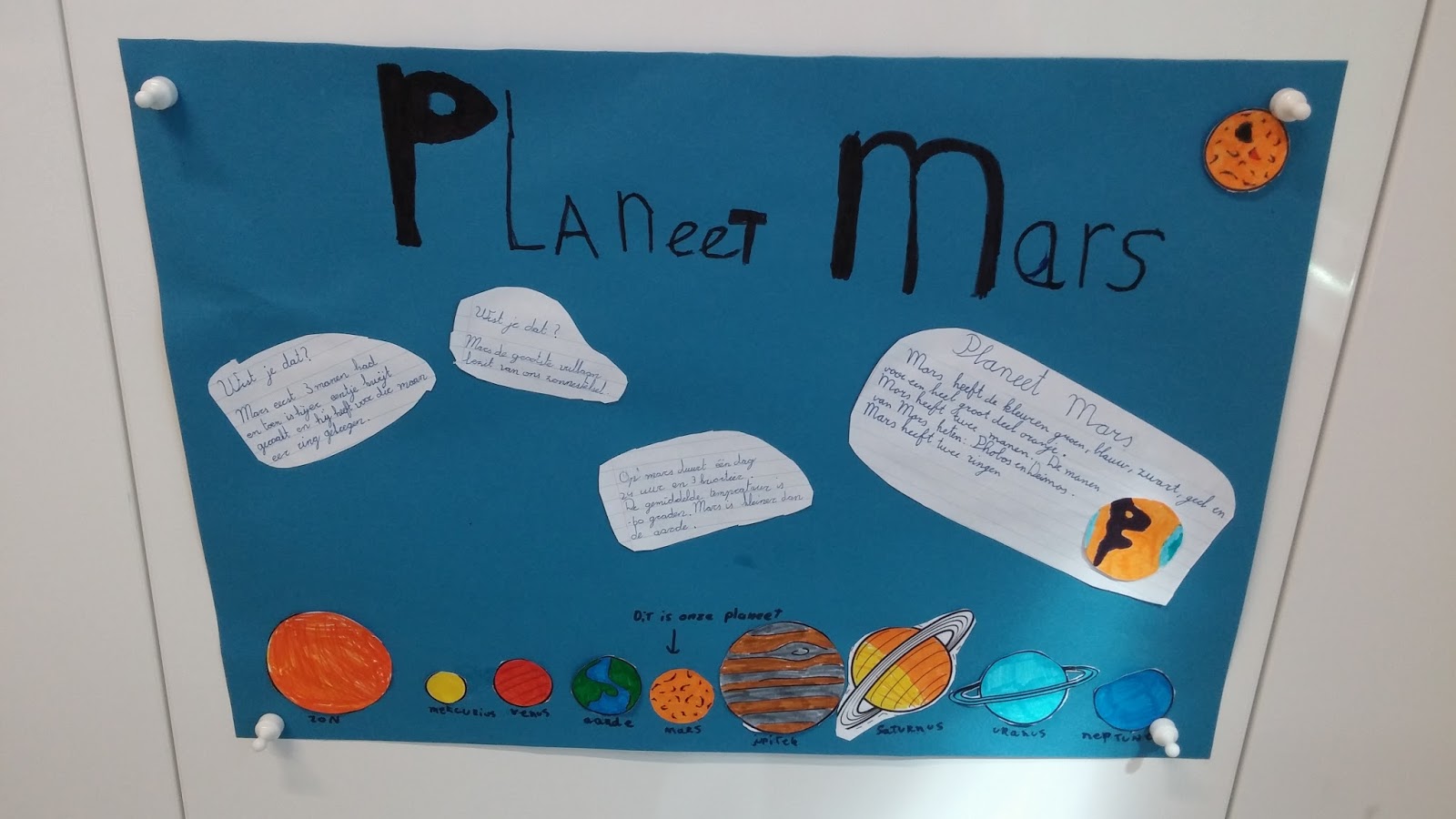 Groep 6a: Posters maken over een planeet voor het project!