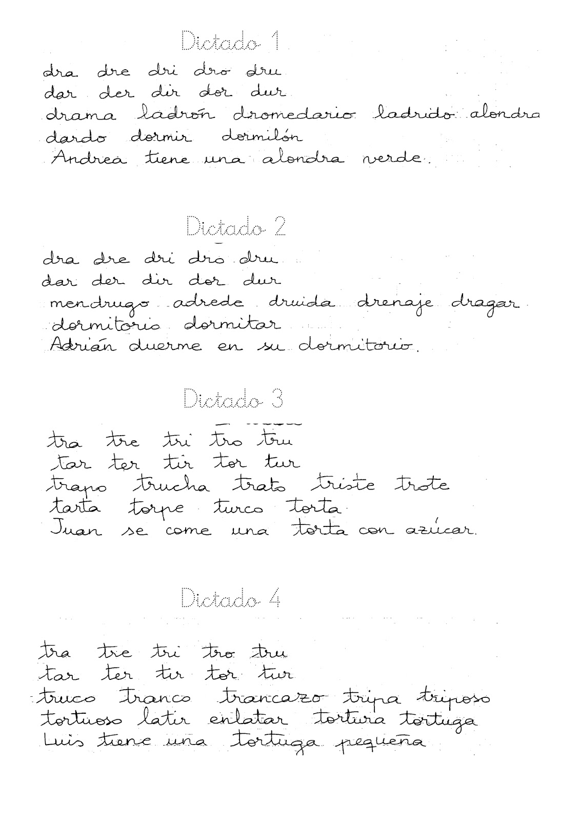 El Blog de la Orientación: Lecturas y Dictados para 1º EPO