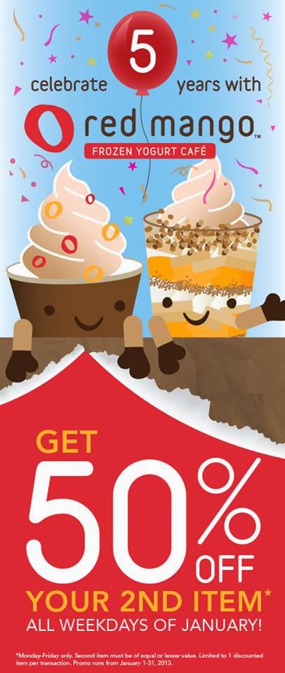 Manila Shopper: Red Mango's Anniversary Promo: Jan 2014