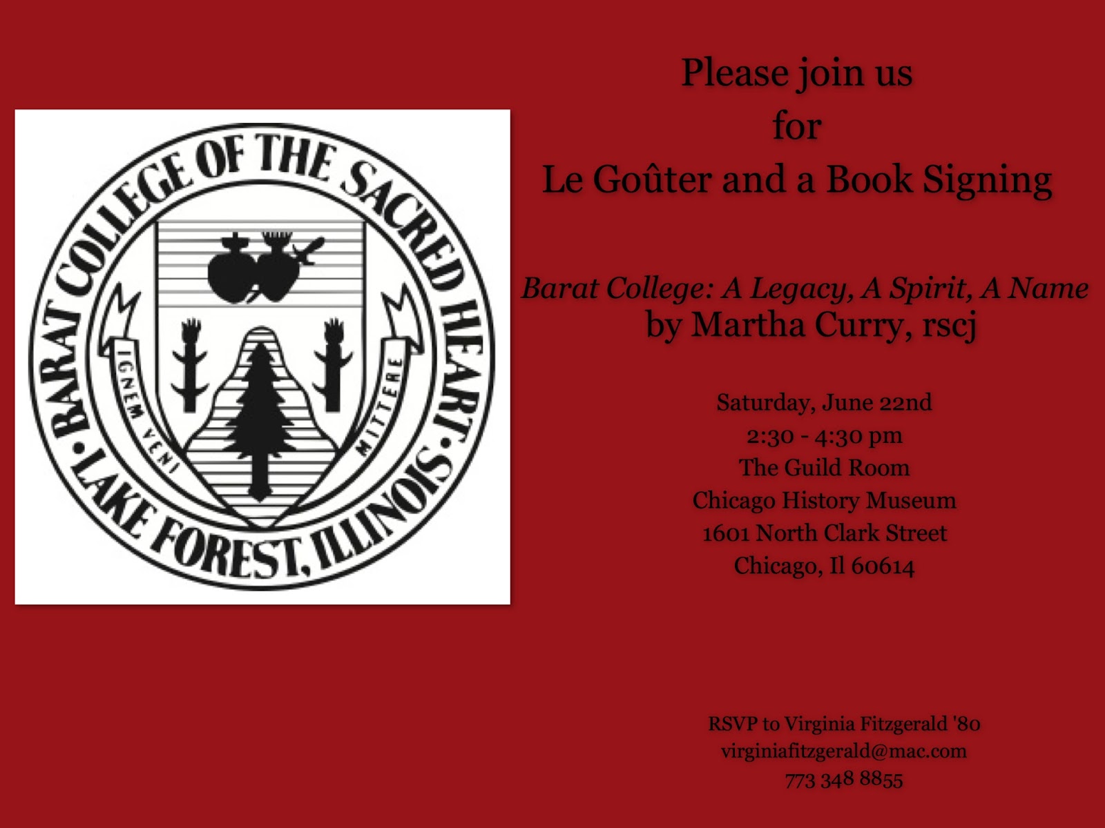 AASH PAST PRESIDENT MER: Martha Curry, RSCJ Book Signing at Chicago ...