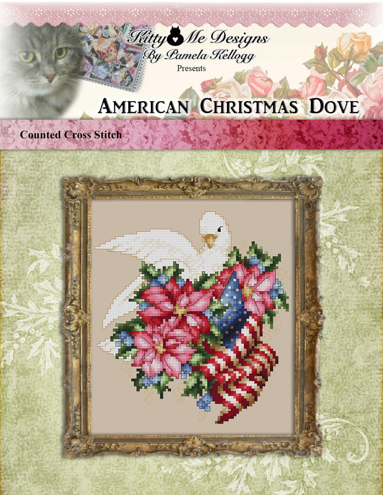 Kitty And Me Designs: American Christmas Dove Cross Stitch Pattern